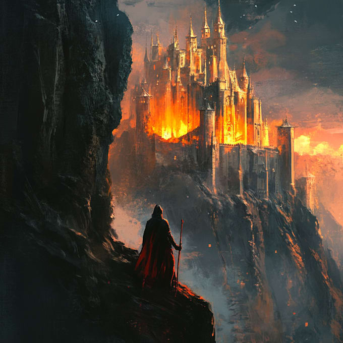 Draw an epic fantasy book cover illustration by Nakala_vaughnf | Fiverr