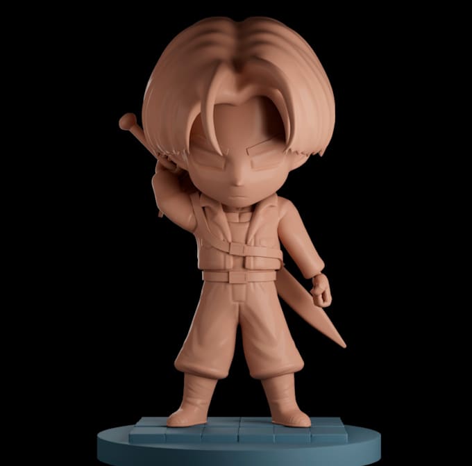 Create 3d chibi character modeling cute 3d mascot,chibi,animaze avatar,,rig 3d by Onanan | Fiverr