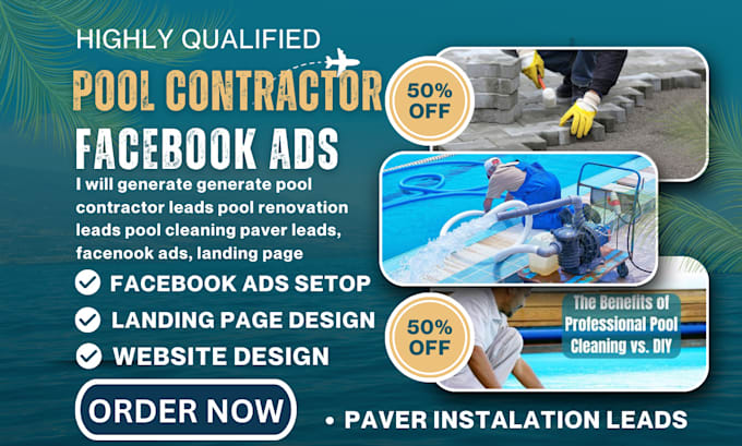 Generate pool contractor leads pool renovation leads pool cleaning ...