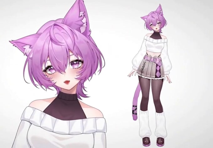 Rig high quality live 2d vtuber model live 2d rigging streaming avatar ...