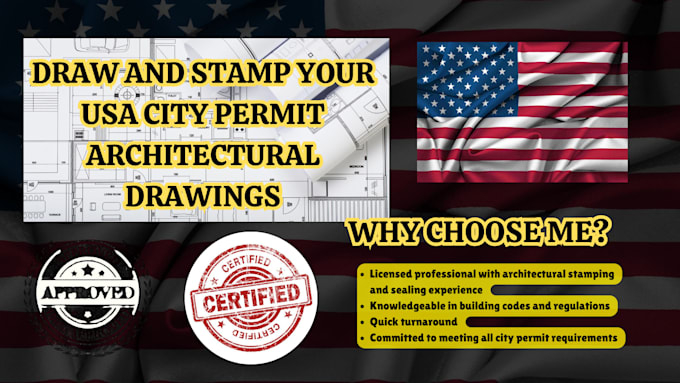 Draw and stamp your usa city permit architectural drawings by Joealbert ...