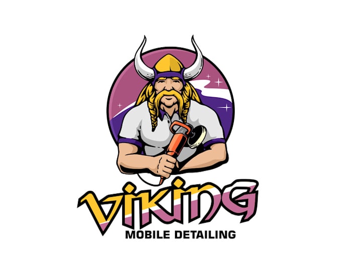 Design mascot viking mobile detailing logo by Alicia_jasprizz | Fiverr