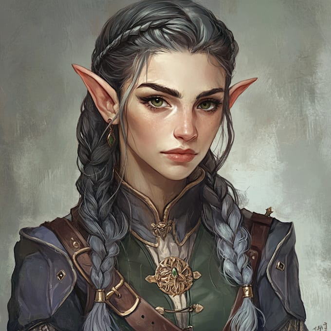 Design realistic fantasy dnd character illustration by Adakonare8 | Fiverr