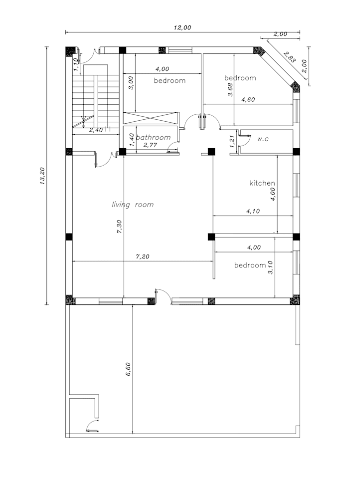 Do 2d autocad home plan by Parvanaroui | Fiverr