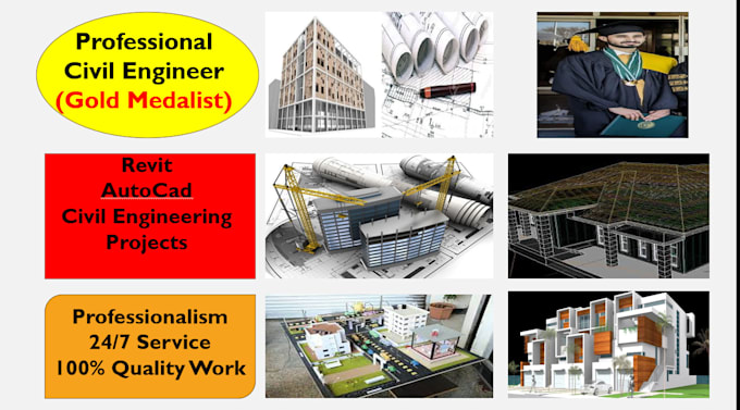 2d 3d modeling on revit autocad of civil engineering project by Civil_professor | Fiverr