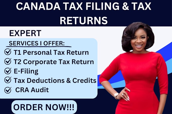 Efile and do canada personal t1 and corporate t2 tax return, cpa tax by ...