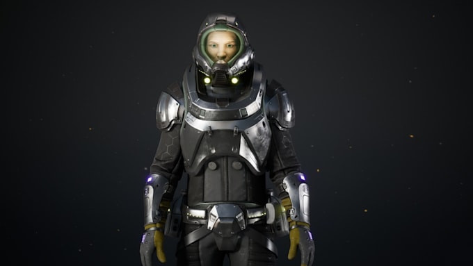 Unity game character, sfw model, texture, war game assets, ue5 rig ...