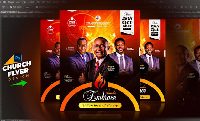 Design event, parties, church flyers, posters, postcards, or brochures ...