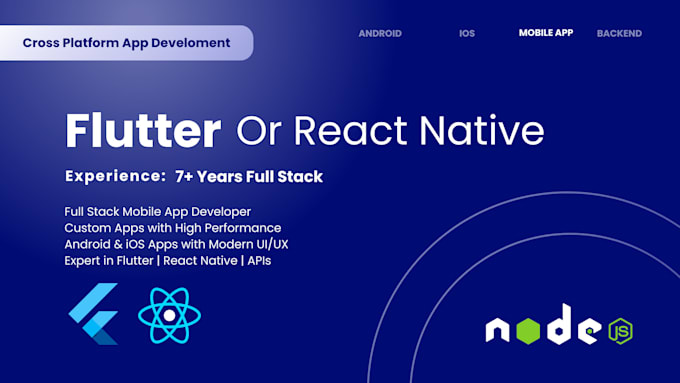 A high quality mobile app using flutter or react native by Zeeshux4052 ...