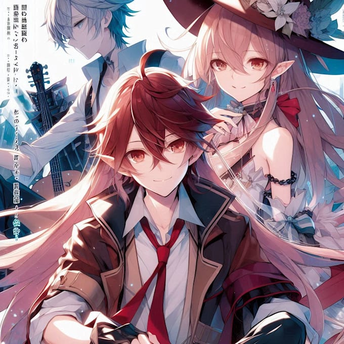 Do anime manga comic illustration cover page design character design ...