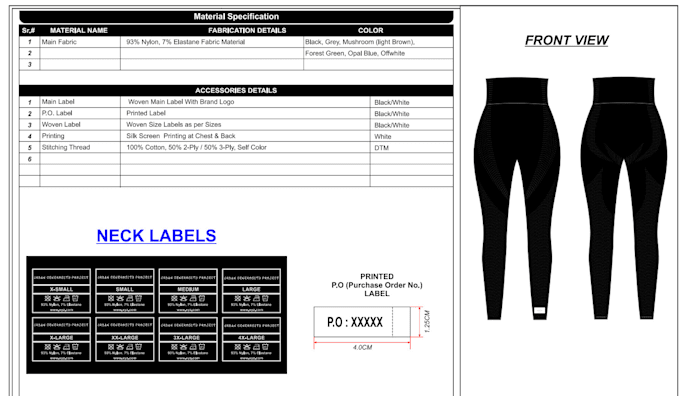Make tech packs or spec sheets and mock ups for you by Shahryartoor | Fiverr
