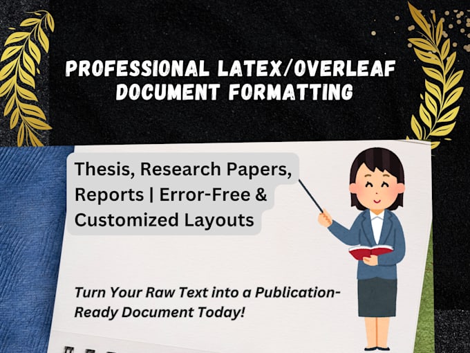 Overleaf document formatting design services for pro by Zaheer011 | Fiverr
