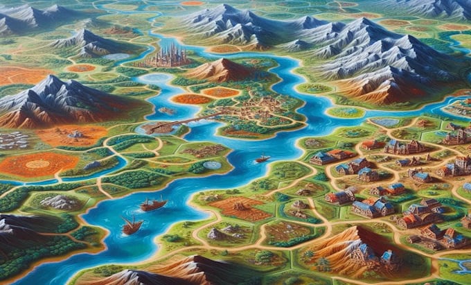 Create a custom terrain and mine craft maps 3d map illustration 3d game ...