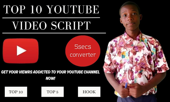 Script write top 10 list for youtube video by Josh_hook01 | Fiverr