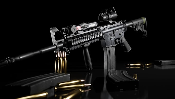 Ready 3d game assets, 3d weapon, war machine, pbr texture, retopology ...