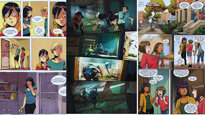 Do comic book illustration cartoon comic graphic novel storyboard comic ...