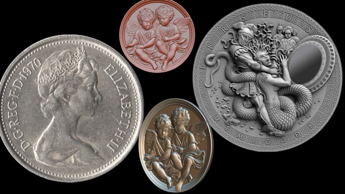 Design 3d coin model, 3d bas relief, 3d medallion, 3d cnc design, printable coin by Engrhafiz11 ...