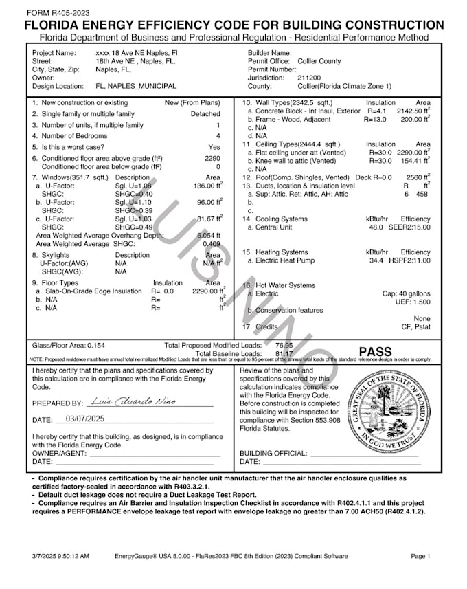 Do florida energy calculations using energygauge software by Lwaldo98 ...