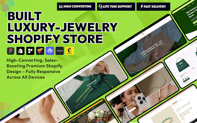 Design branded shopify store, high converting store for luxury jewelry ...