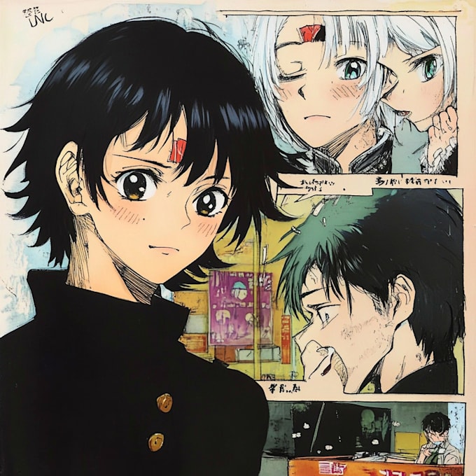 Design cartoon comic book anime manga comic illustration graphic novel ...