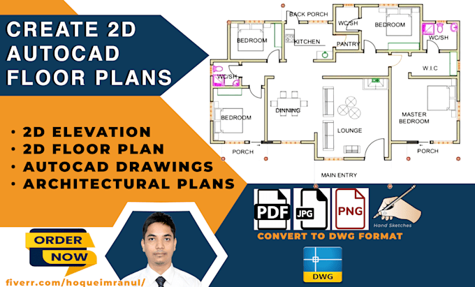 Create professional 2d autocad floor plans for real estate listings by ...