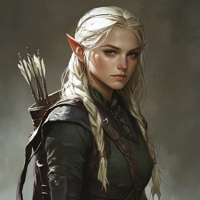 Paint your fantasy dnd character illustration by Elizabethbir | Fiverr