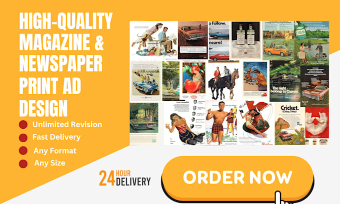Design newspaper ads, magazine ads, poster, flyer, print ads banner one ...