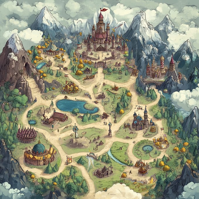 Design vector maps, event maps, fantasy festival maps by Hubbla4 | Fiverr