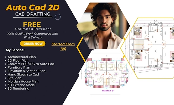 Redraw and design 2d floor plans for real estate pro autocad by ...