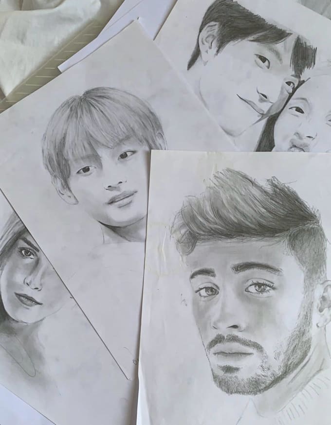 Create realistic hand drawn sketches of faces and objects by Irfaan ...