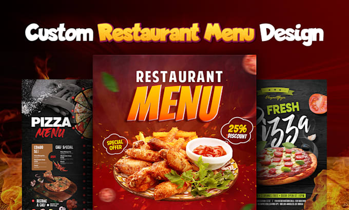 Design print ready and custom menu templates for restaurants by Hammad ...