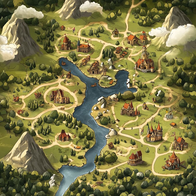 Create a vector maps, festival maps in illustrator by Tiddir | Fiverr