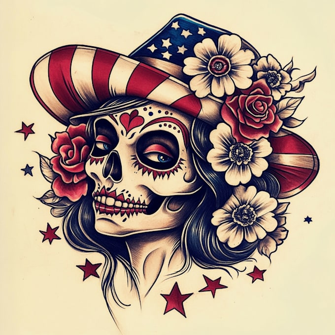 Draw a american traditional tattoo design for you by Frekpeck | Fiverr
