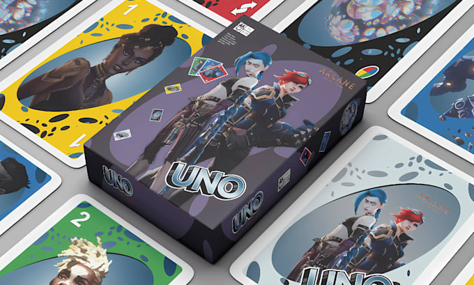 Design custom 52 playing card game deck uno poker cards box mockup and ...