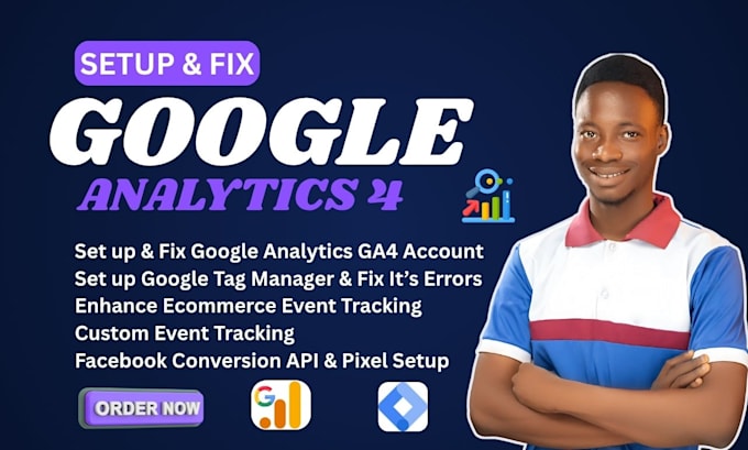 Fix or setup ga4 shopify google analytics 4 fb pixel gtm conversion api tracking by Tito_tonia ...