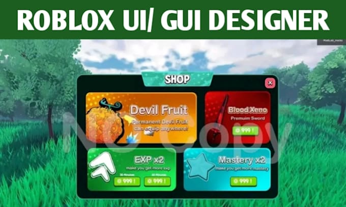 Design professional ui or gui for your roblox game by Thompson2n | Fiverr