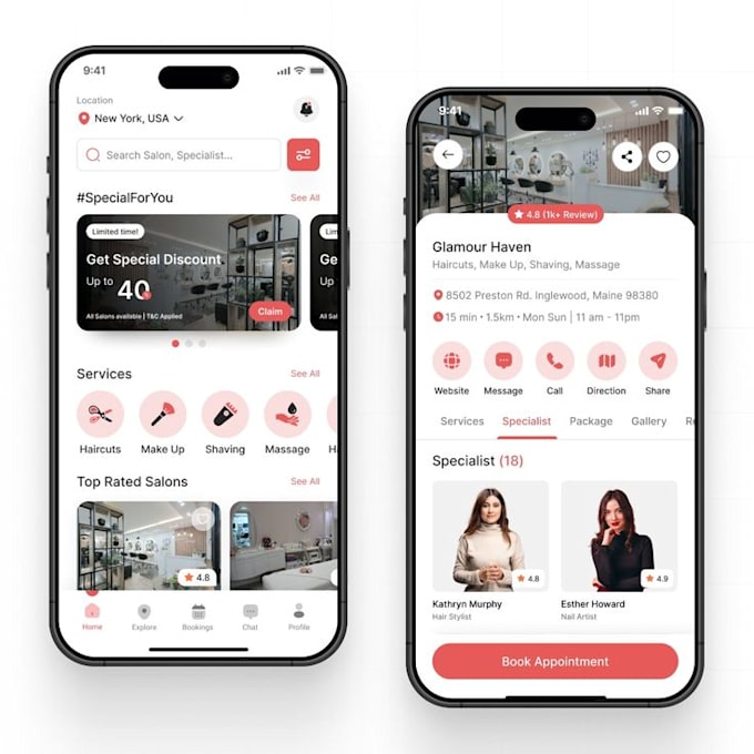 Do saloon booking app, appointment app, beauty salon app with ai ...