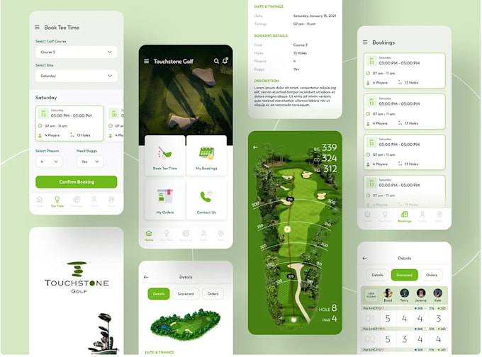 Develop golf training app, golf app, golf course booking app, golf training app by Leonardaxe ...