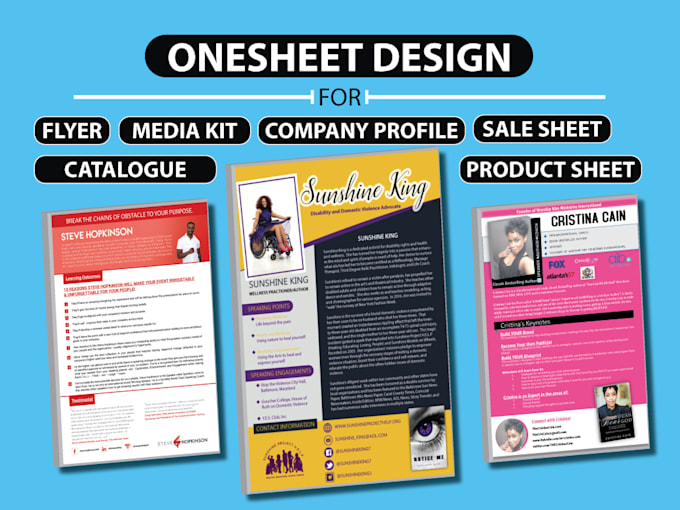 Design business flyer, one pager, sales sheet, fact sheet, price list ...