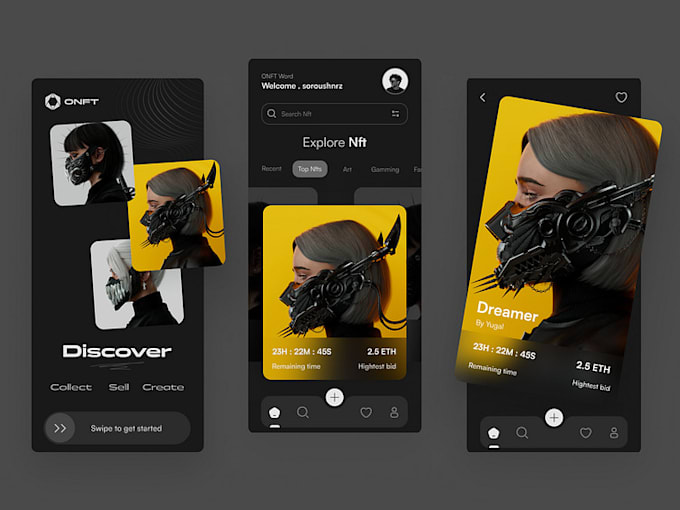 Create a modern and user friendly mobile app ui ux design by Design_with_hoj | Fiverr