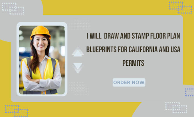 Design and stamp 2d floor plan blueprints for permit approval in usa ...