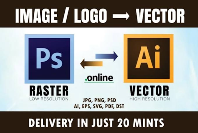 Convert file, logo to vector ai psd png eps pdf svg dst very fast by ...