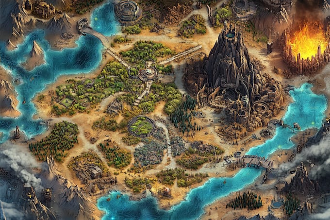 Do cartography dnd fantasy world map game, rpg campaign battle ...