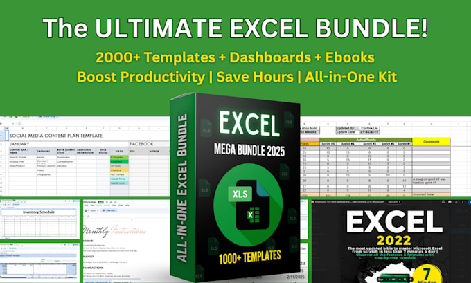 Provide the only excel bundle you will ever need by Naylaassaalyan | Fiverr