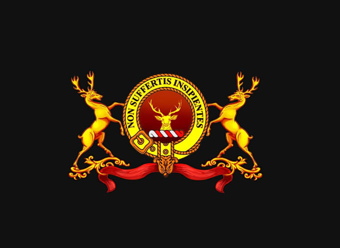 Design luxury regal gothic heraldic family crest coat of arms logo by ...