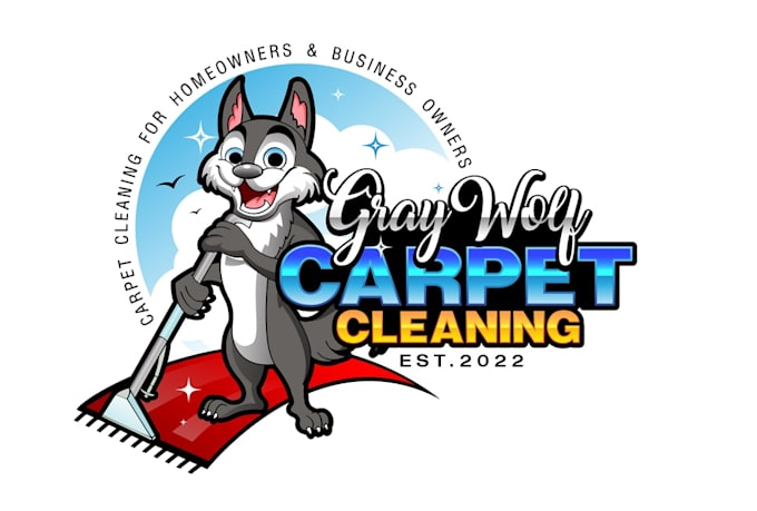 Create exclusive and marvelous wolf and cleaning logo design by Jevon ...