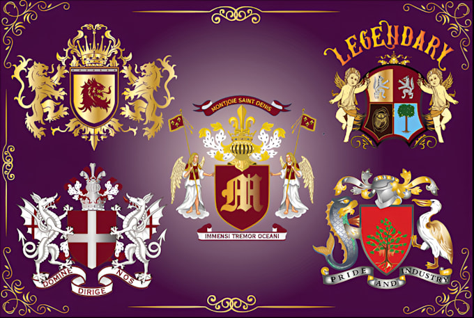 Design realistic luxury family crest logo and any graphics design by ...
