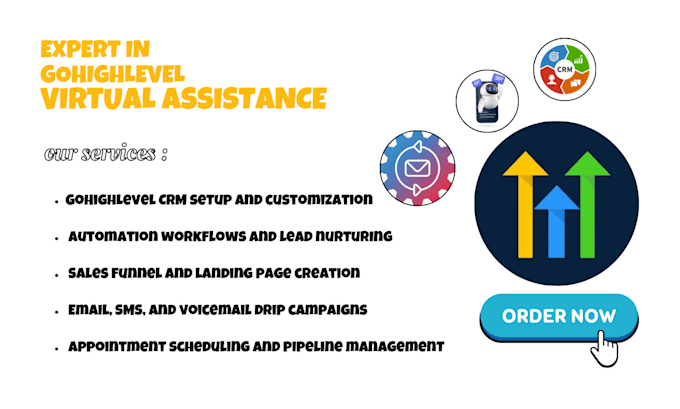 Design gohighlevel virtual assistant for crm automation workflow ...