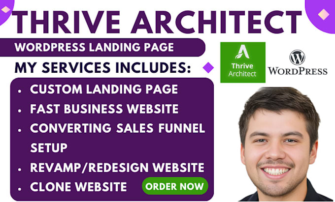 Design thrive architect website clone thrive theme builder redesign landing page by Solepoint ...