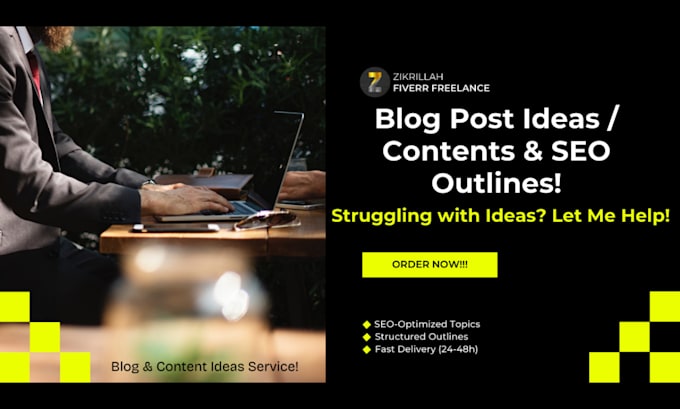 Generate 10 blog post ideas with seo friendly outlines by Zikrillahza ...